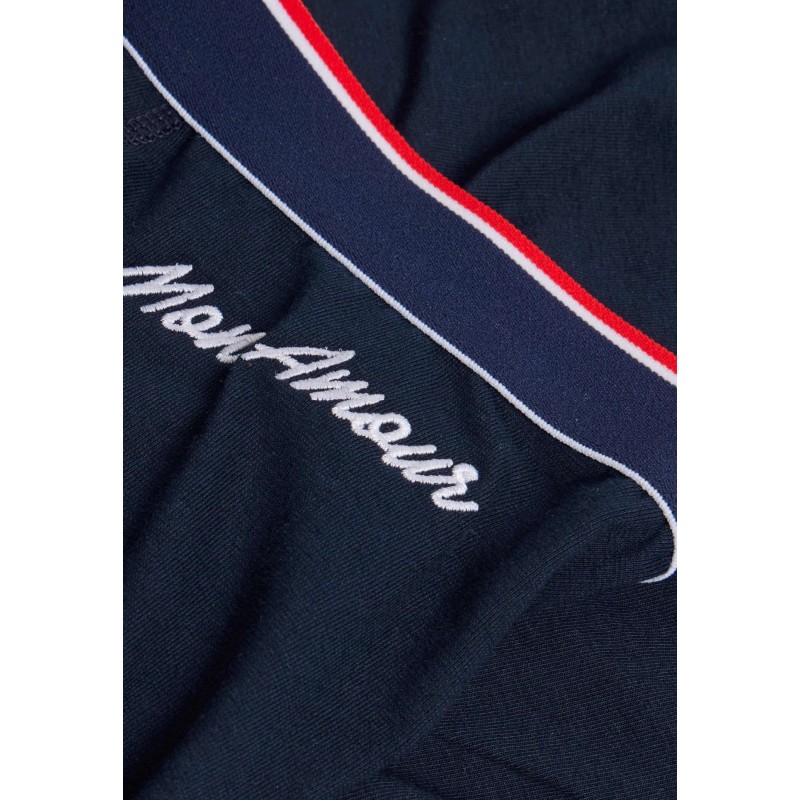 Boxer Marius "Mon Amour" Navy blue- L'Atelier Français